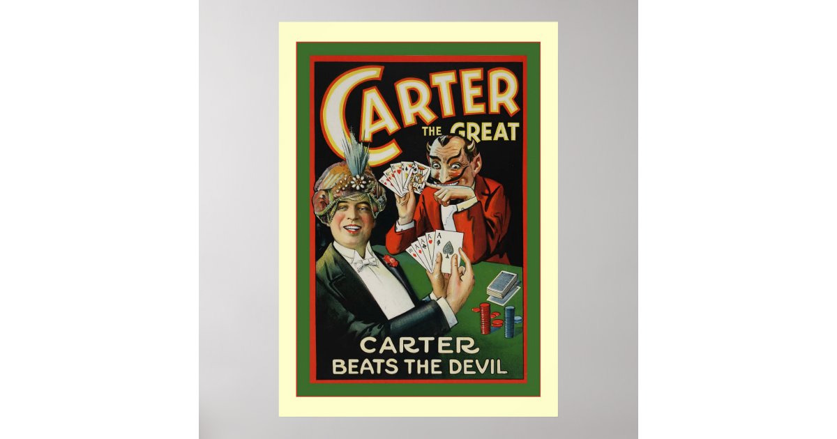 Carter The Great ~ Vintage Magician Poster | Zazzle