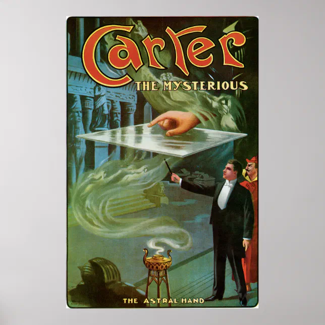 Carter The Mysterious ~ Vintage Magic Act Poster | Zazzle