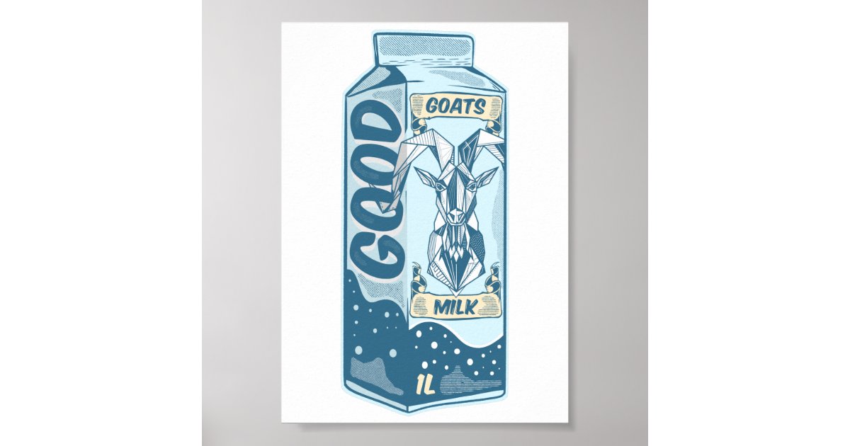 Carton of goat milk poster | Zazzle