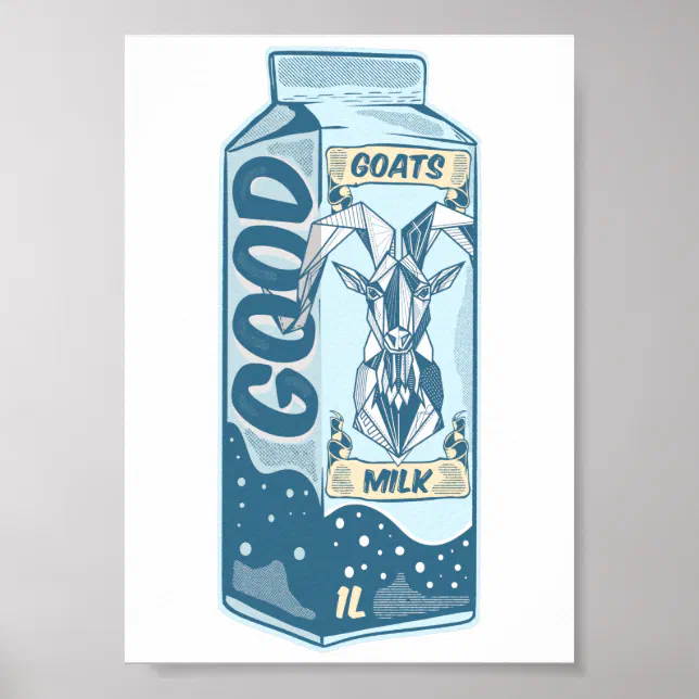 Carton of goat milk poster | Zazzle