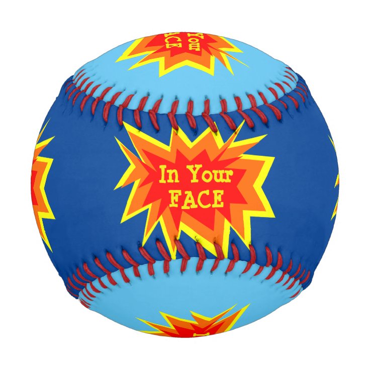 Cartoon Action Bubble In Your Face Smack Talk Baseball | Zazzle