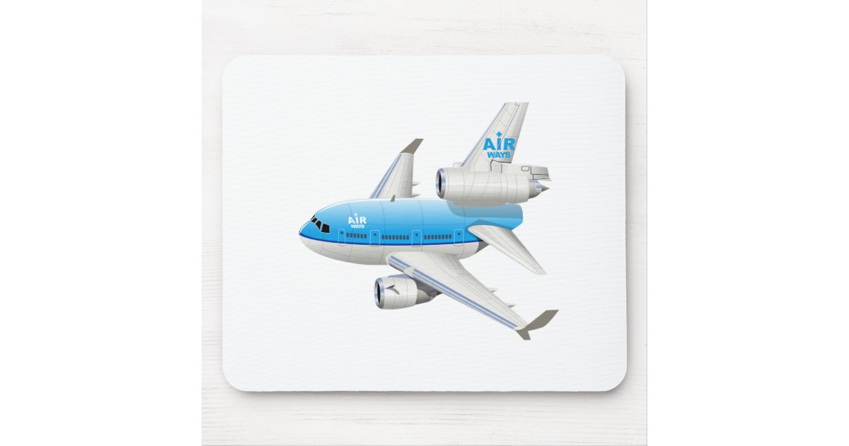 Cartoon airplane mouse pad | Zazzle