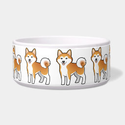Cartoon Akita Inu / Shiba Inu Bowl | Zazzle
