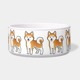 Cartoon Akita Inu / Shiba Inu Bowl | Zazzle