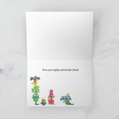 Cartoon Aliens Thank You Card (5x7) | Zazzle