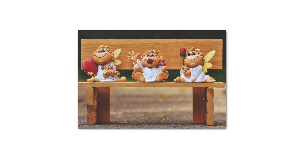 cartoon angels tissue paper | Zazzle