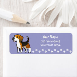 Cartoon Beagle Label | Zazzle