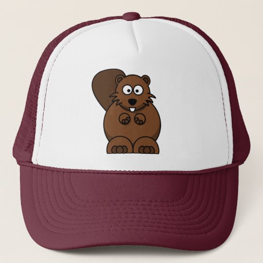 Cartoon Beaver Cap | Zazzle.com