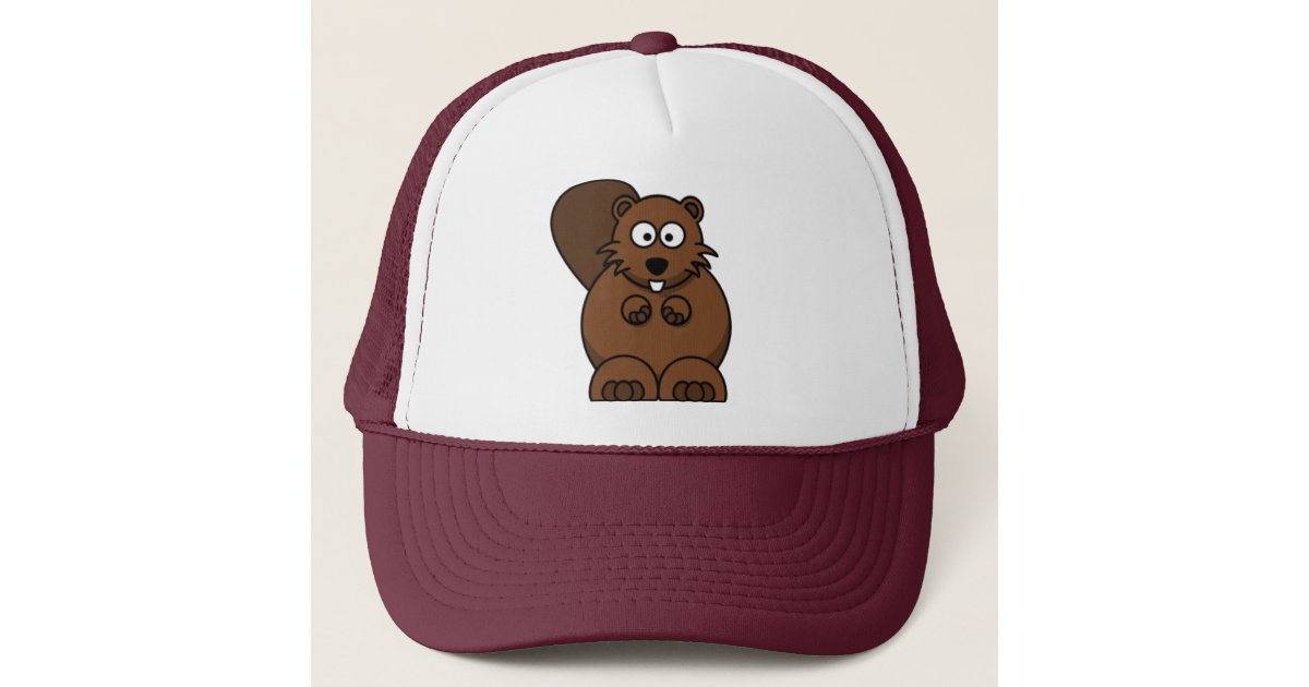 Cartoon Beaver Cap | Zazzle