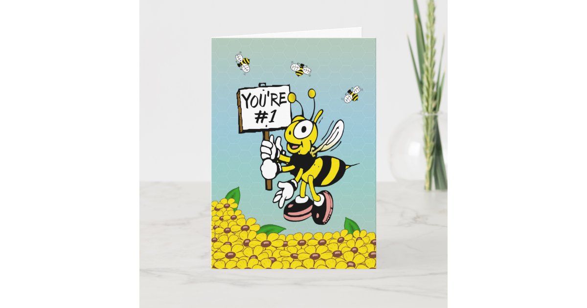 Cartoon Bee for Father's Day Card | Zazzle
