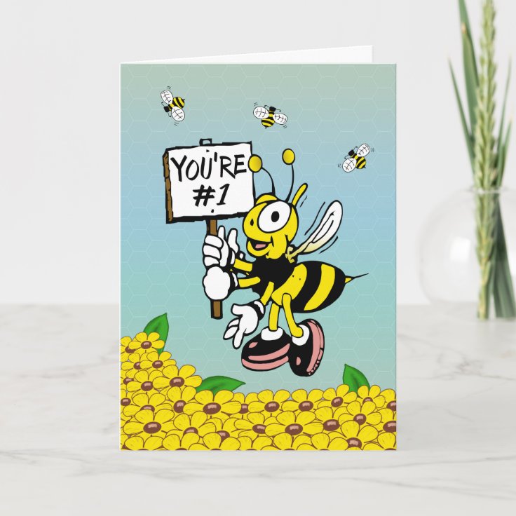 Cartoon Bee for Father's Day Card | Zazzle