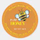 Cartoon Bee Label Yellow Sticker | Zazzle