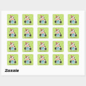 Cartoon Birthday Cow Party Sticker | Zazzle