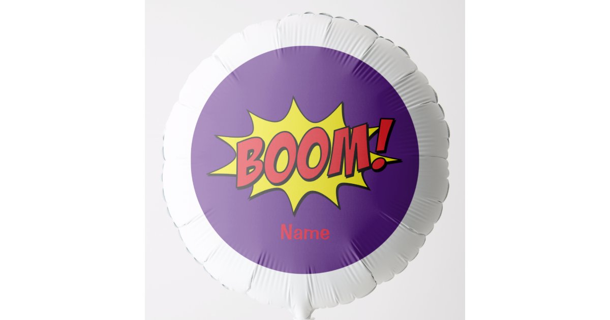 Cartoon Boom Thunder_Cove Balloon | Zazzle