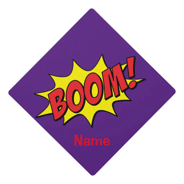 Cartoon Boom Thunder_Cove Graduation Cap Topper | Zazzle