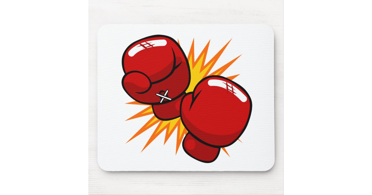 Cartoon Boxing Gloves Mouse Pad | Zazzle