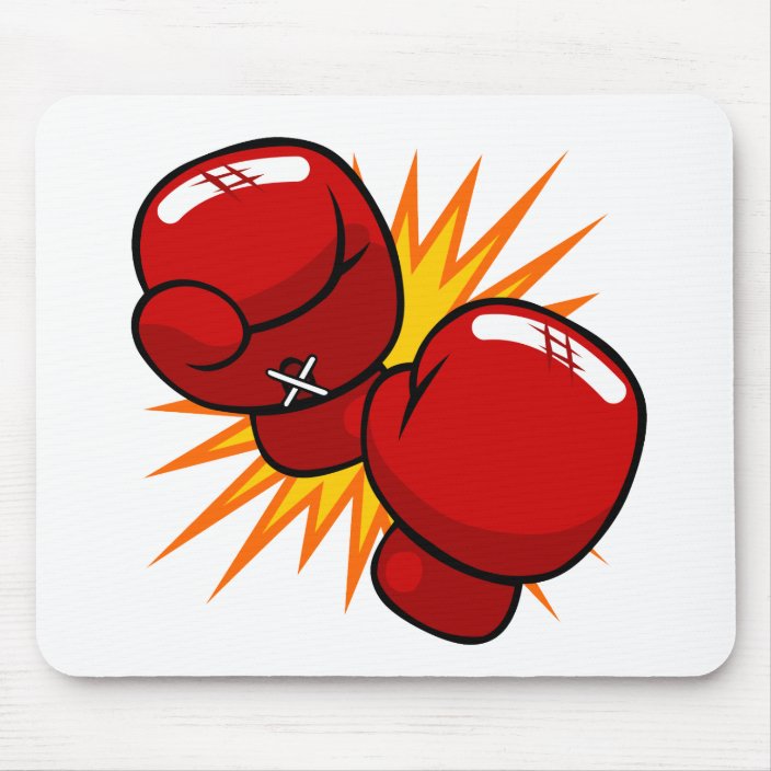 Cartoon Boxing Gloves Mouse Pad | Zazzle.com