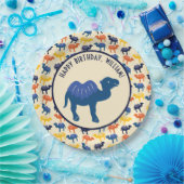 Cartoon Camel Birthday Party Personalized Paper Plates | Zazzle