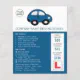 Cartoon Car, Driving School, Instructor Advert Flyer | Zazzle