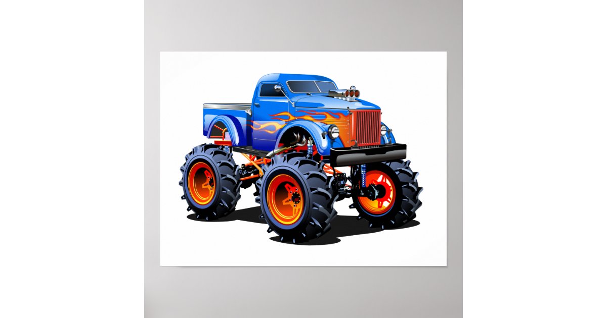 Cartoon car poster | Zazzle