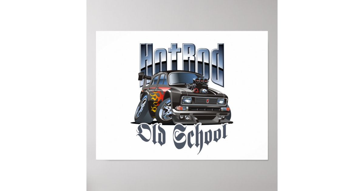 Cartoon car poster | Zazzle