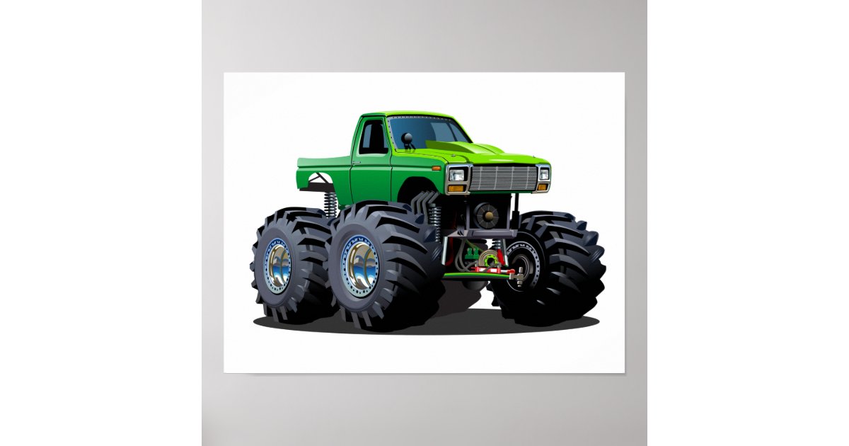 Cartoon car poster | Zazzle