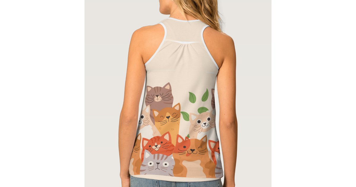 Cartoon Cats Tank Top | Zazzle