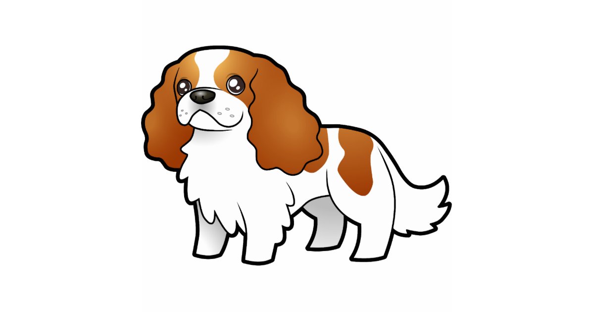 Cartoon Cavalier King Charles Spaniel Cutout | Zazzle