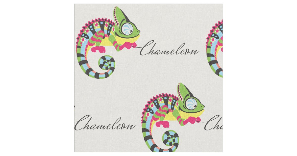cartoon chameleon fabric | Zazzle.com