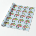 cartoon chameleon wrapping paper | Zazzle