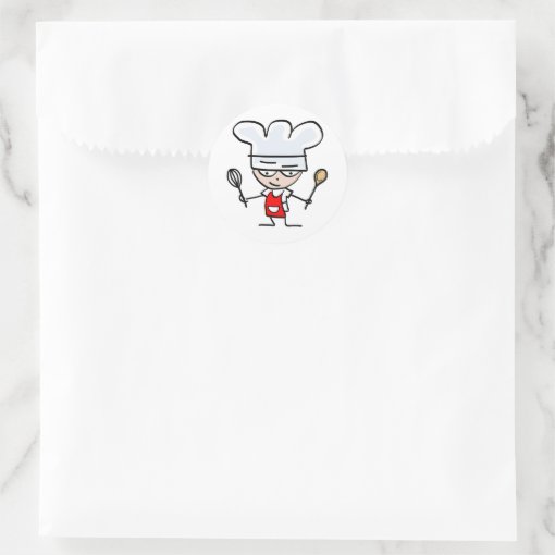 Cartoon chef stickers | Zazzle