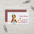 Cartoon Chef Woman Business Card | Zazzle