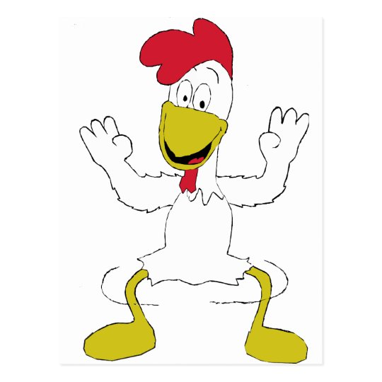 Cartoon Chicken Dance Postcard | Zazzle.com