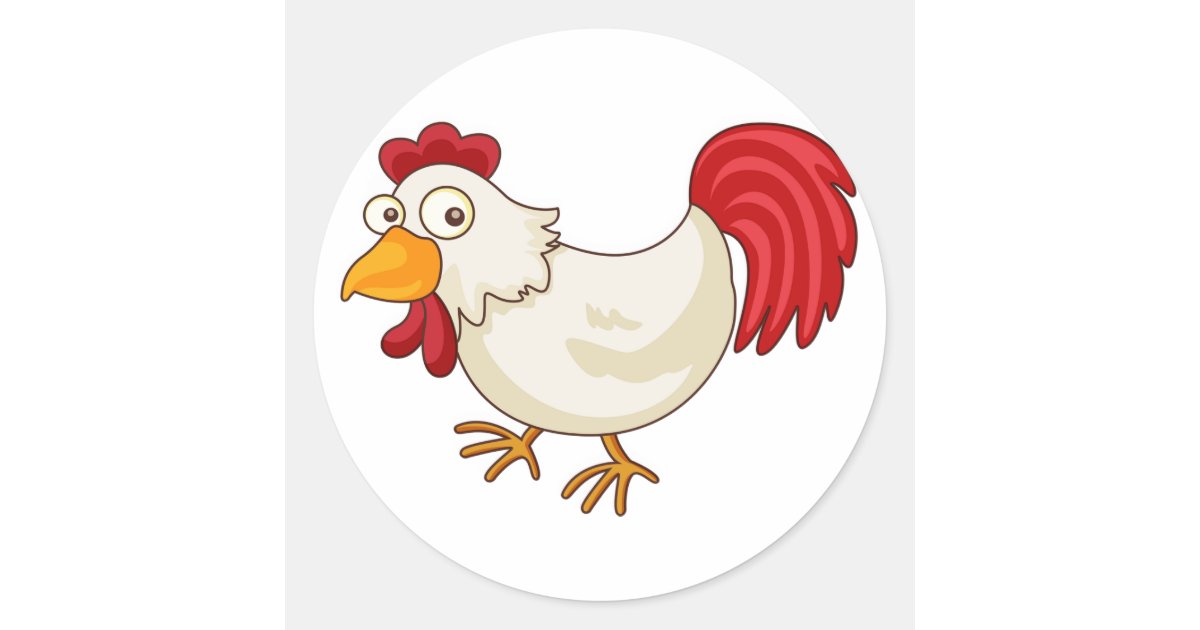 Cartoon Chicken Stickers | Zazzle