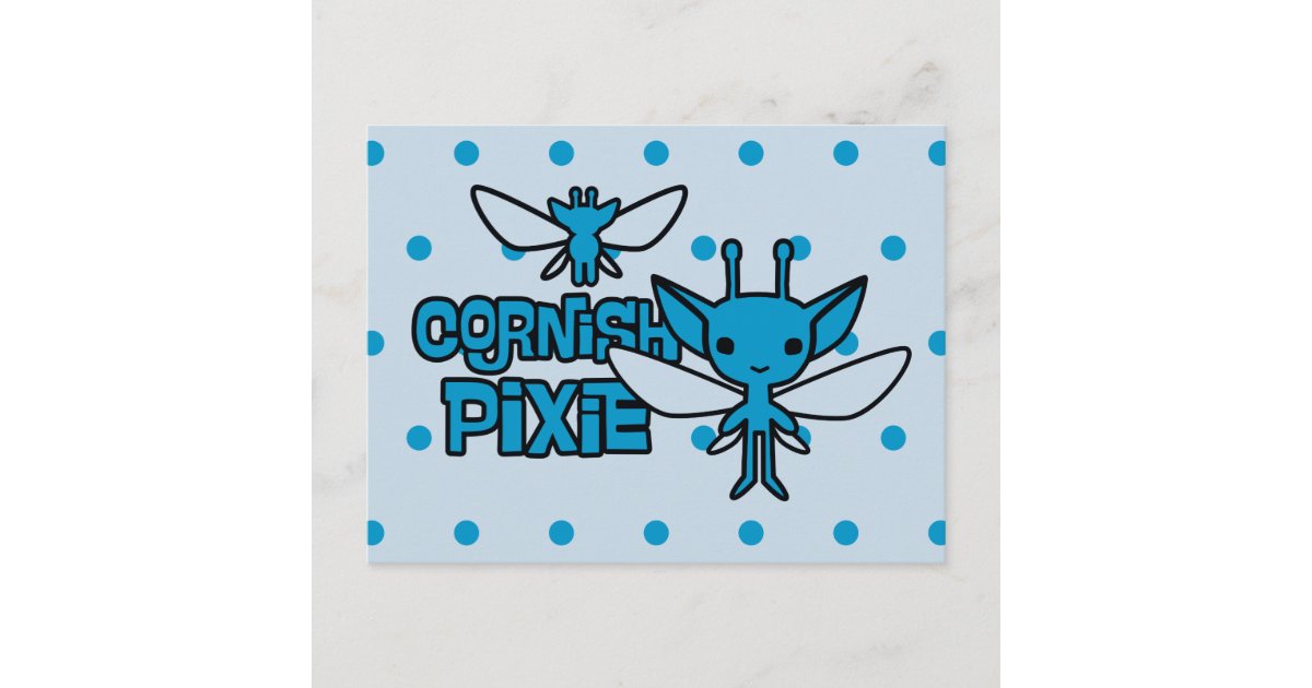 Cartoon Cornish Pixie Character Art Postcard | Zazzle