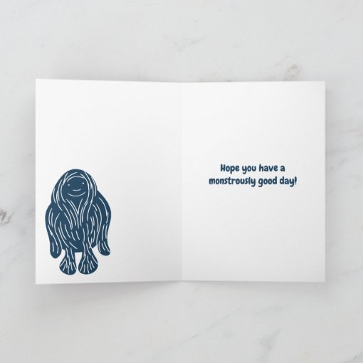 Cartoon Cryptids Cryptozoology Custom Birthday Card | Zazzle