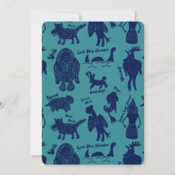 Cartoon Cryptids Cryptozoology Monsters Birthday I Invitation | Zazzle