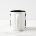 Cartoon cute boy custom name Two-Tone coffee mug | Zazzle
