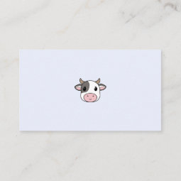 Cartoon Cute Cow Business Card for Farm | Zazzle