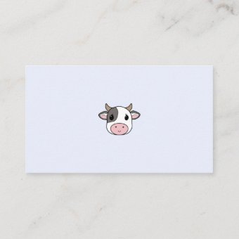 Cartoon Cute Cow Business Card for Farm | Zazzle