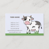 Cartoon Cute Cow Business Card for Farm | Zazzle