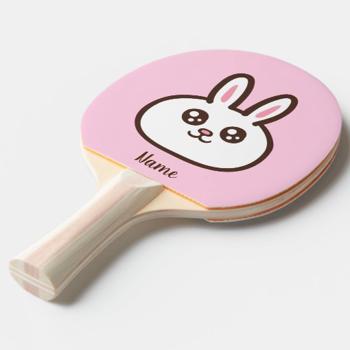 Cartoon cute rabbit ping pong paddle | Zazzle