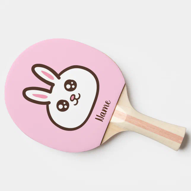 Cartoon cute rabbit ping pong paddle | Zazzle