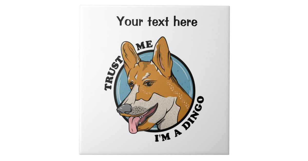 Cartoon Dingo Ceramic Tile | Zazzle