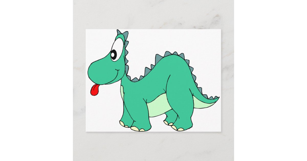 Cartoon Dinosaur Postcard | Zazzle
