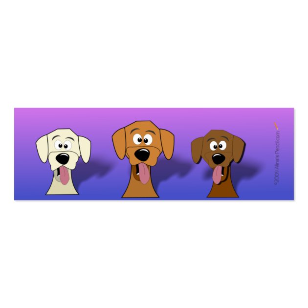 Cartoon Dogs Mini Bookmarks Business Card