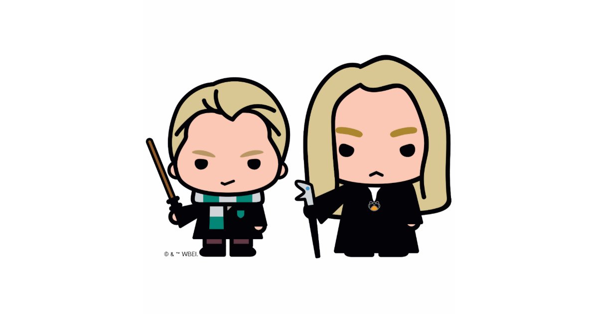 Cartoon Draco and Lucius Malfoy Character Art Cutout | Zazzle