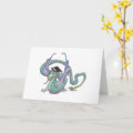 Cartoon Dragon Graduating wearing a cap and tassel Card | Zazzle