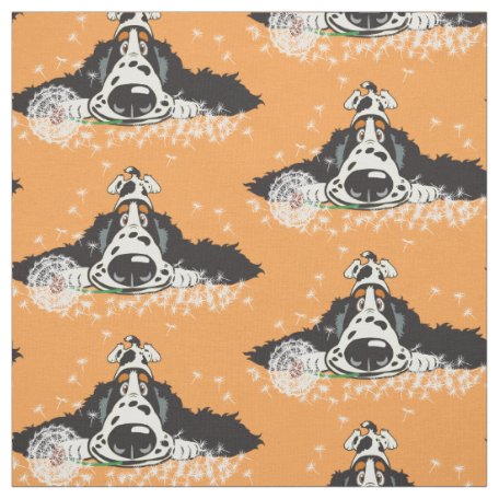 Cartoon English Cocker spaniel Fabric | Zazzle