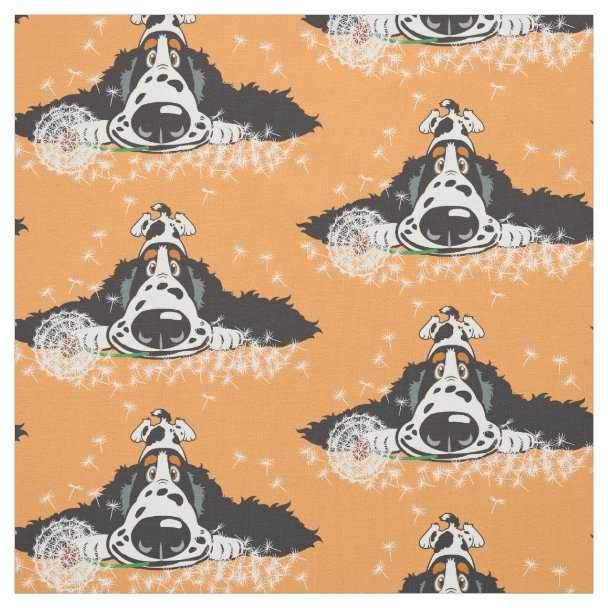 Cartoon English Cocker spaniel Fabric | Zazzle